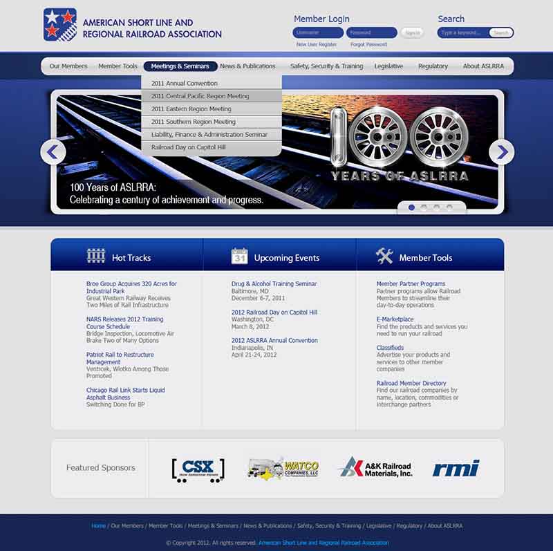 Branding - ASLRRA | 100 Year Logo | Website Design